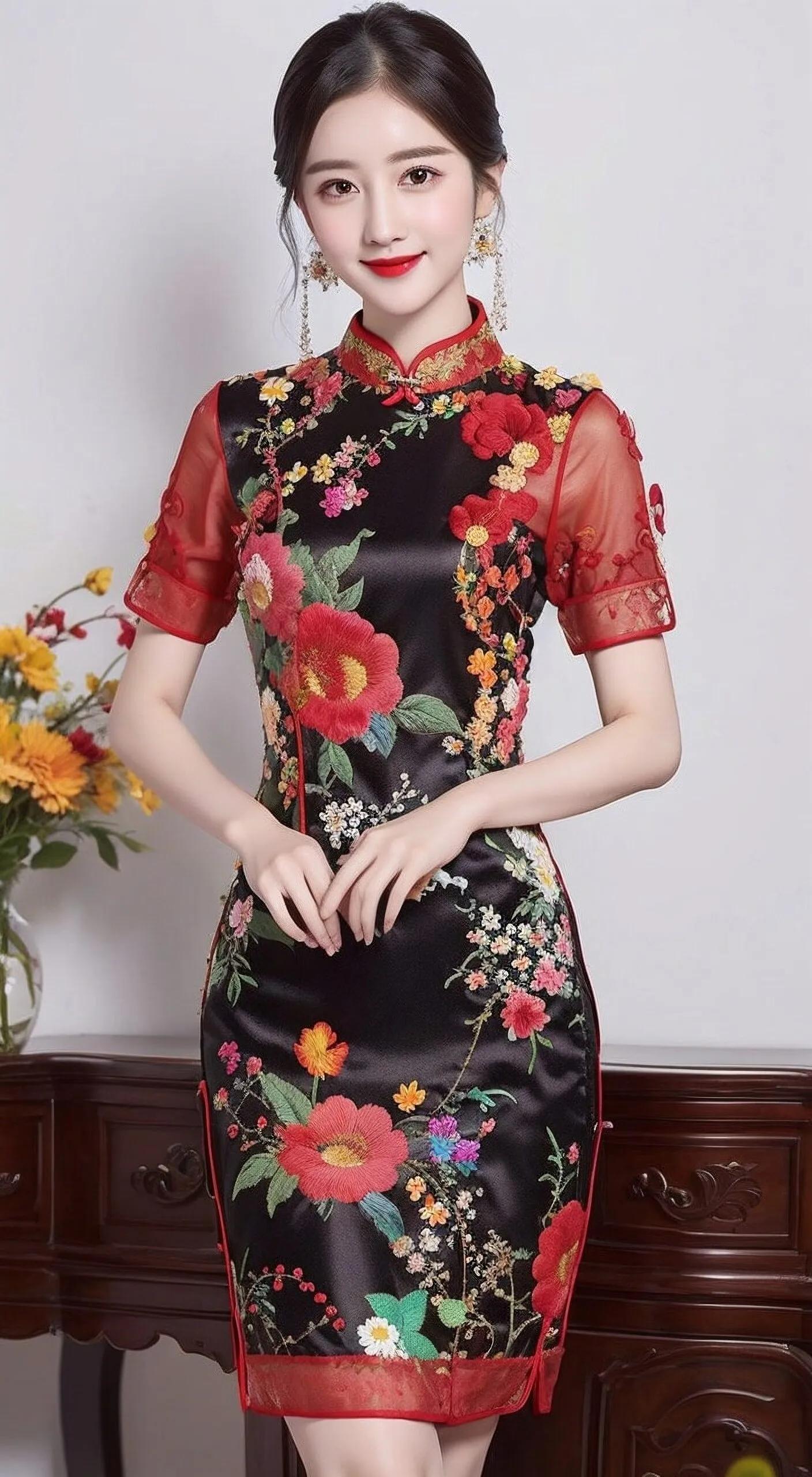 AI Painting ‖ Cheongsam Series - Suzhou Embroidery Cheongsam - iNEWS
