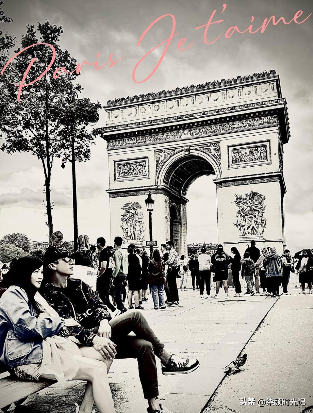 Wu Chun and his wife kissed under the Eiffel Tower in Paris, and their ...