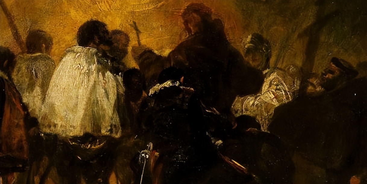 How did Goya use light and color to create a dramatic effect in his ...