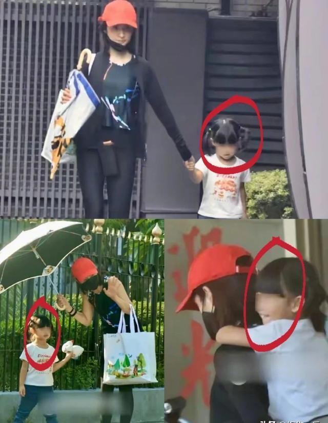 41-year-old Lin Yichen picks up her 3-year-old daughter from school, following her lovingly ...