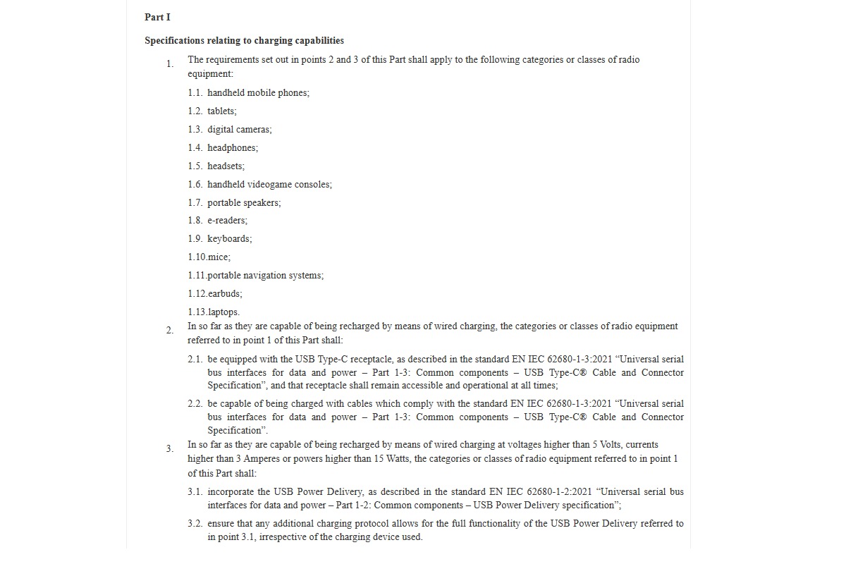 The European Union issued a new directive EU (2022/2380), unifying the interface of electronic ...