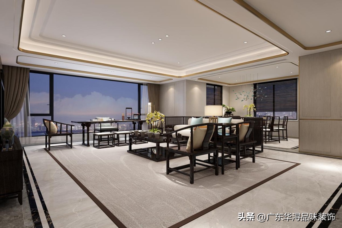 158 square meters of Chinese style decoration, elegant and trendy ...
