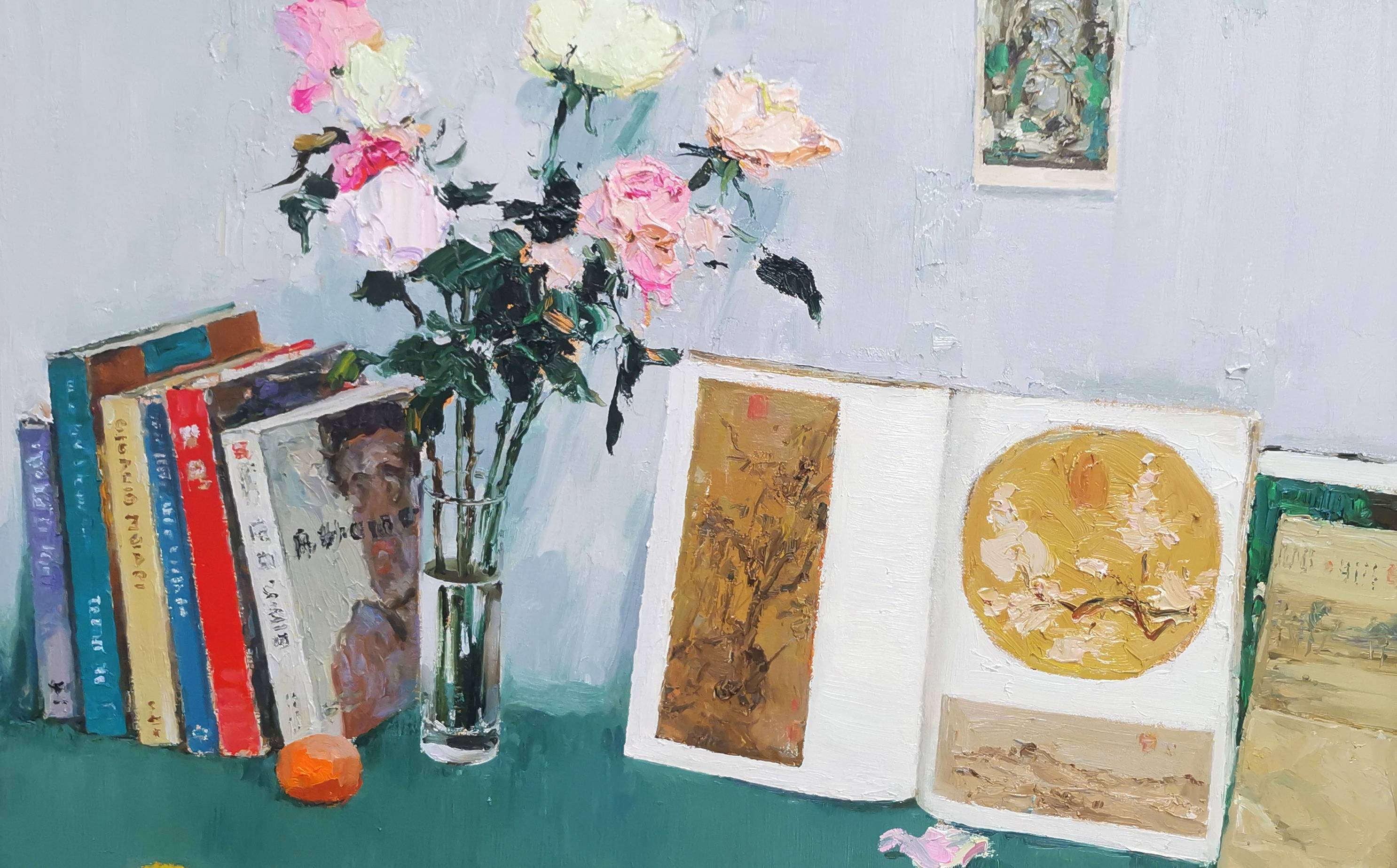 Appreciation of Wu Sheng's oil painting "Scent of Books" series (1-8 ...