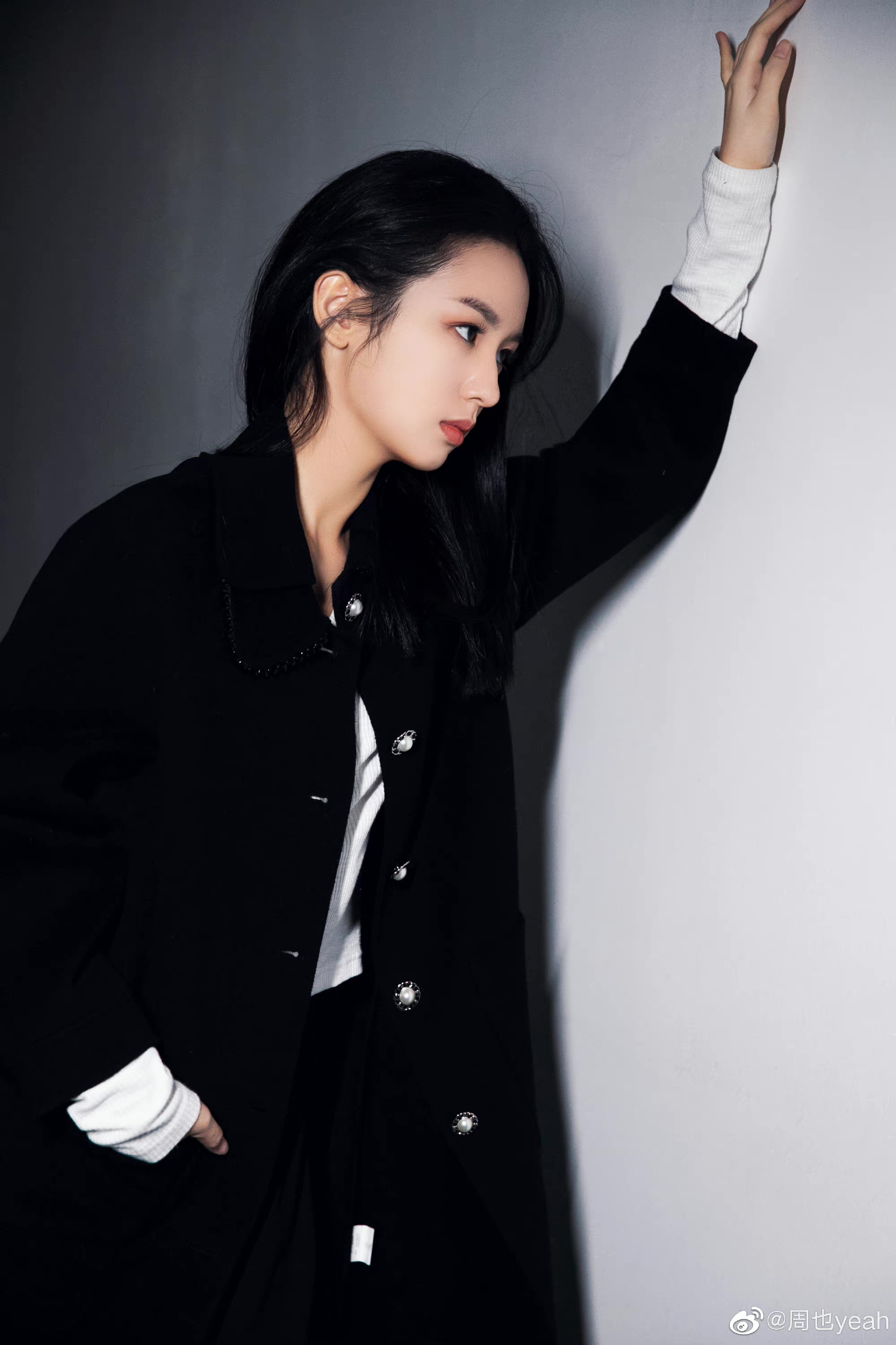 Zhou Ye's dark portrait, super delicate facial features, rich daughters ...