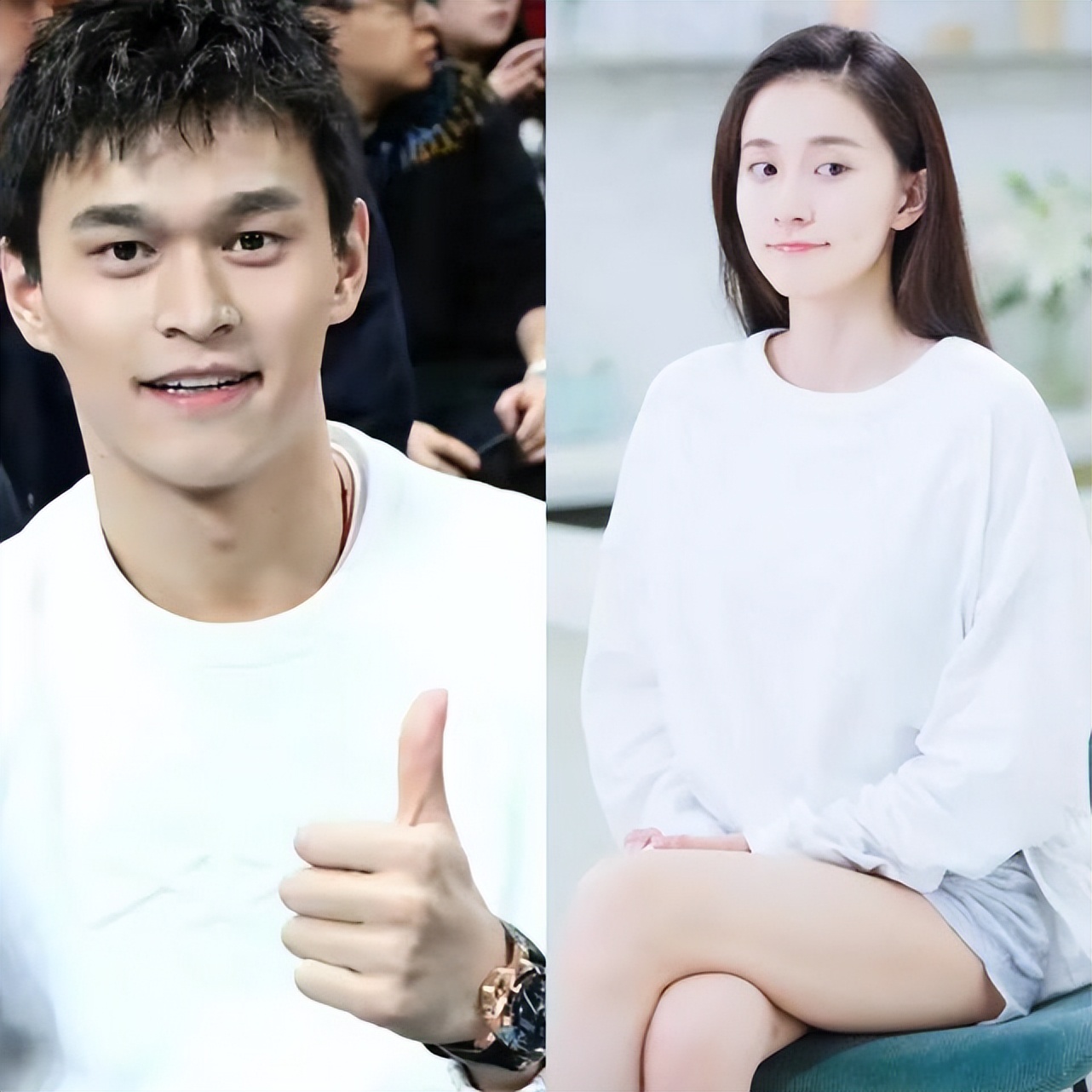 Sun Yang's 25-year-old girlfriend is so beautiful!Wearing a pink shirt ...