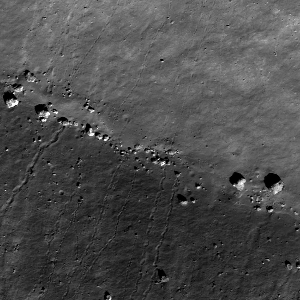 Why do moving boulders appear on the moon, which is dead and without ...