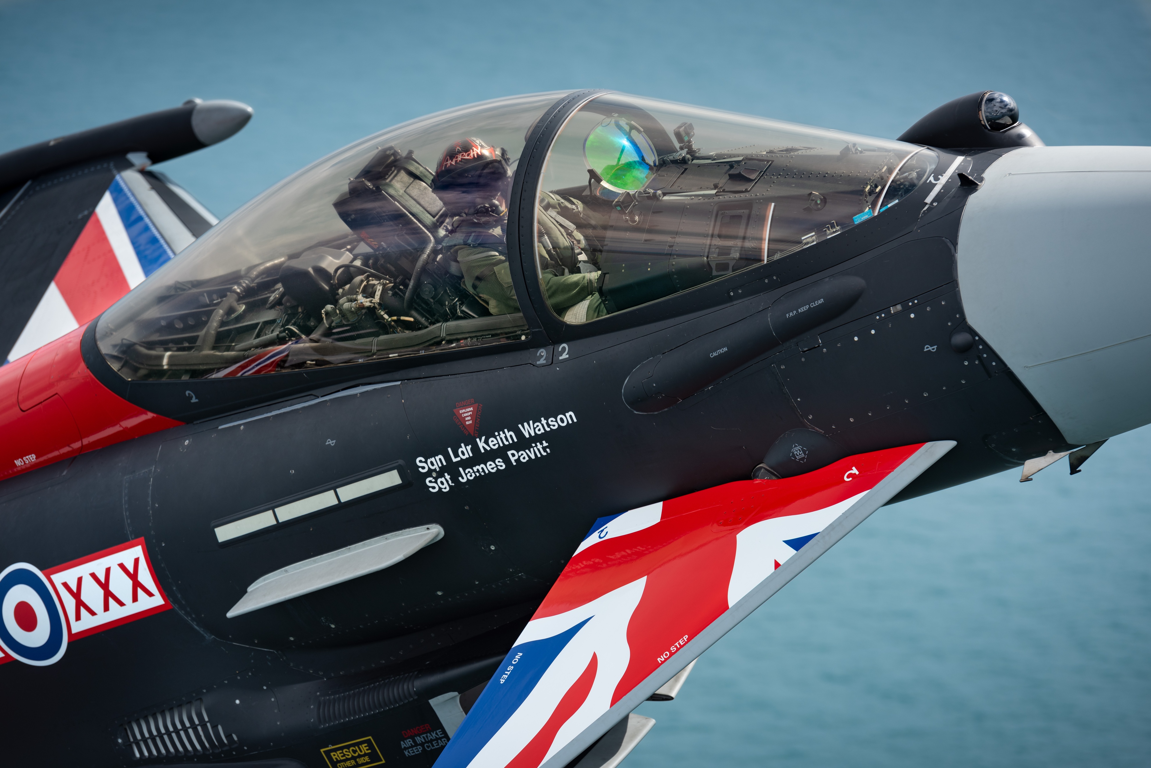 Two RAF Typhoon planes intercept a Chinook helicopter over England's ...