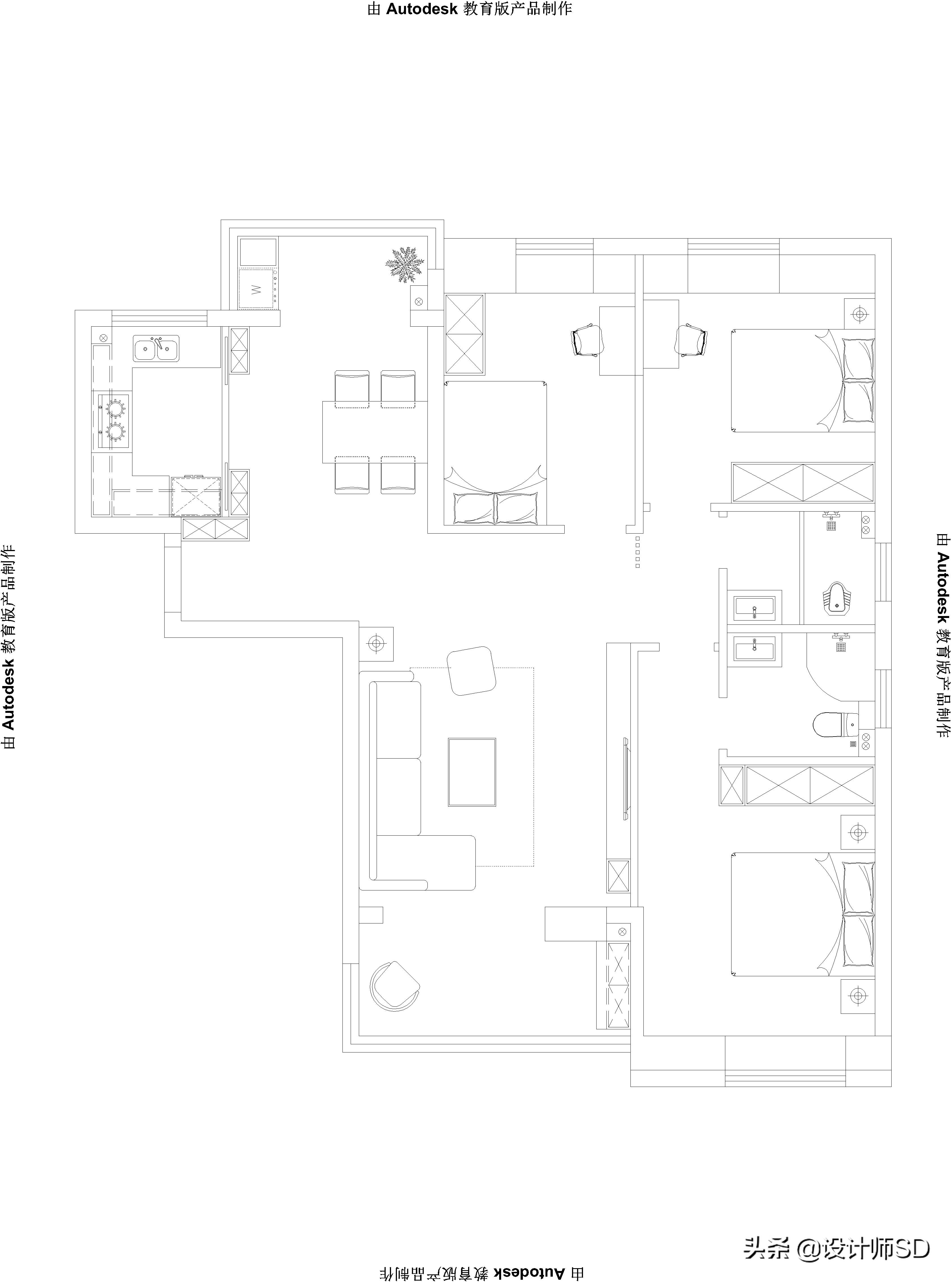 Her house is 116 square meters, the whole house is simple, elegant and ...