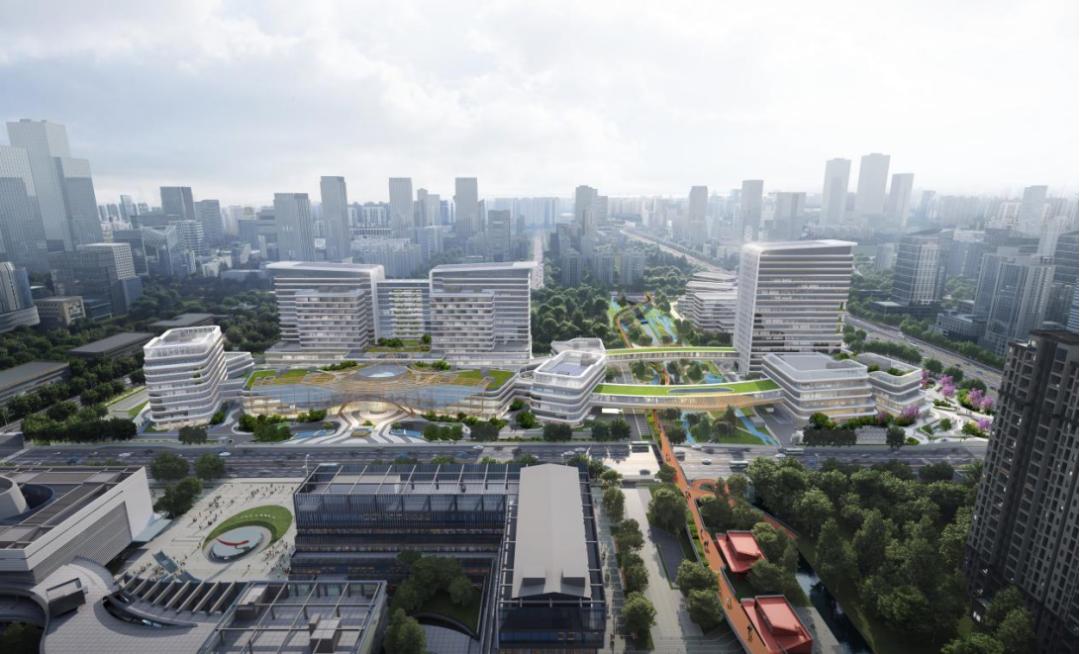 The new campus of this hospital in Chengdu is about to be topped out ...