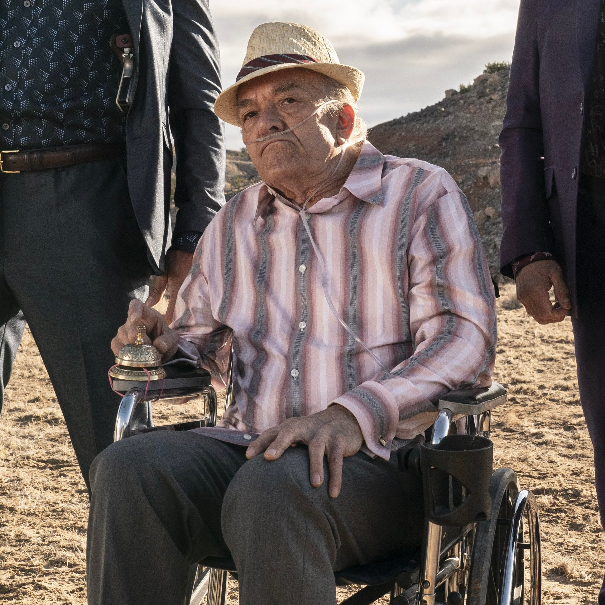 Relying on a wheelchair, he rang the bell one by one to let the ...