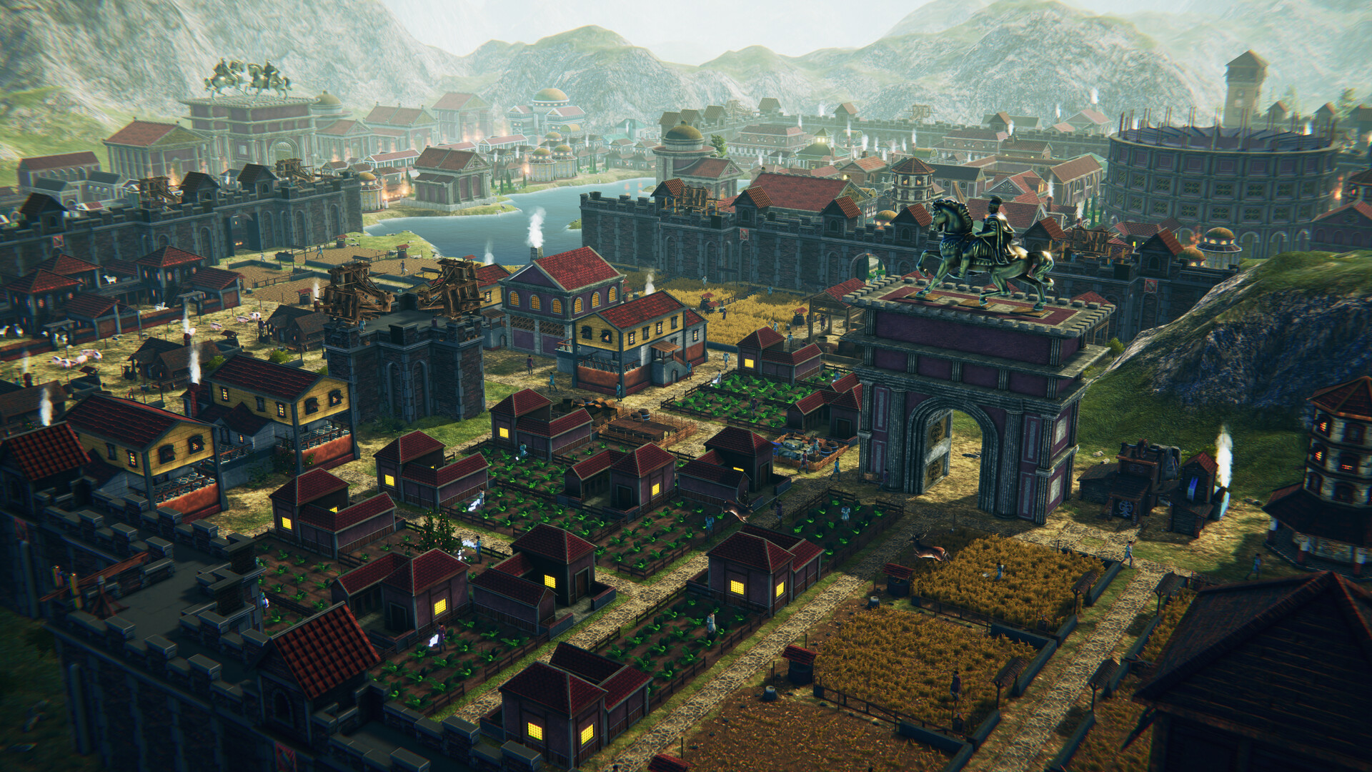 The city-building survival strategy game "Rome Triumph: Survival City ...